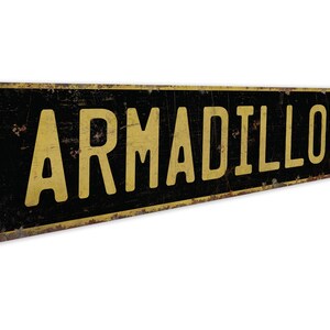 Armadillo - Armadillo Sign - Armadillo Decor - Vintage Style Sign ...