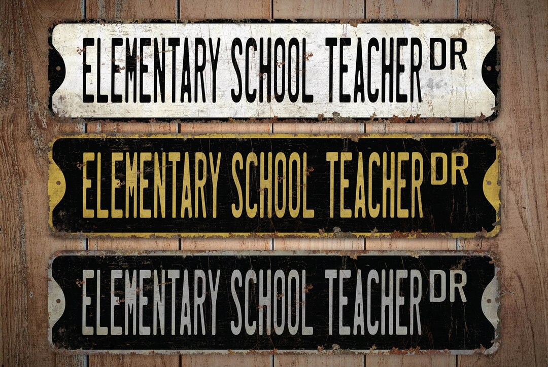 Elementary School Teacher - School Teacher Sign - School Teacher Decor ...