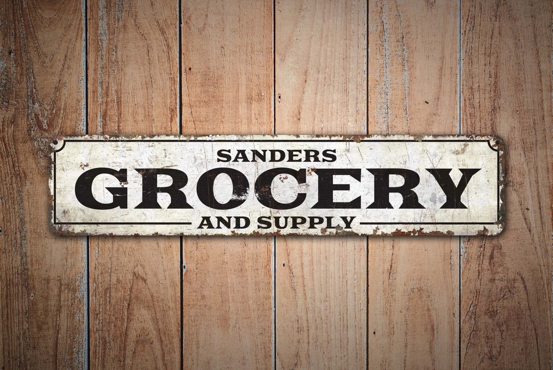 Grocery and Supply - Grocery Sign - Grocery Decor - Vintage Style Sign ...