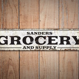 Grocery and Supply - Grocery Sign - Grocery Decor - Vintage Style Sign ...