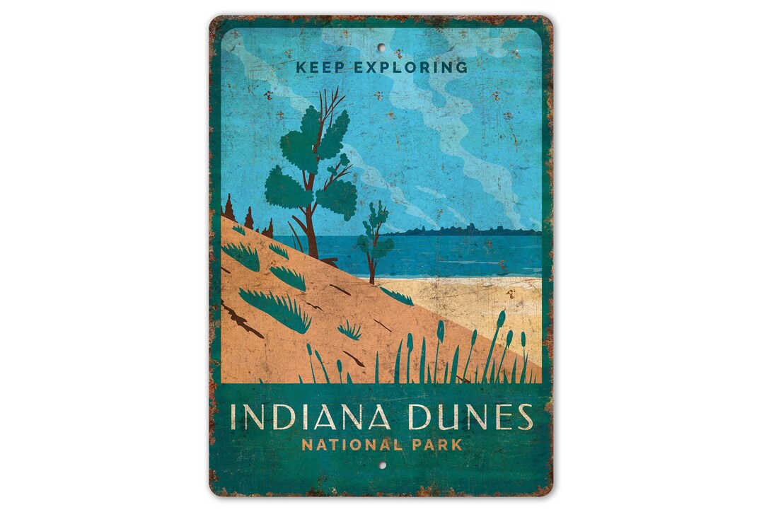 Indiana Dunes Sign - Nature Lover Gift - National Park Sign - Indiana ...