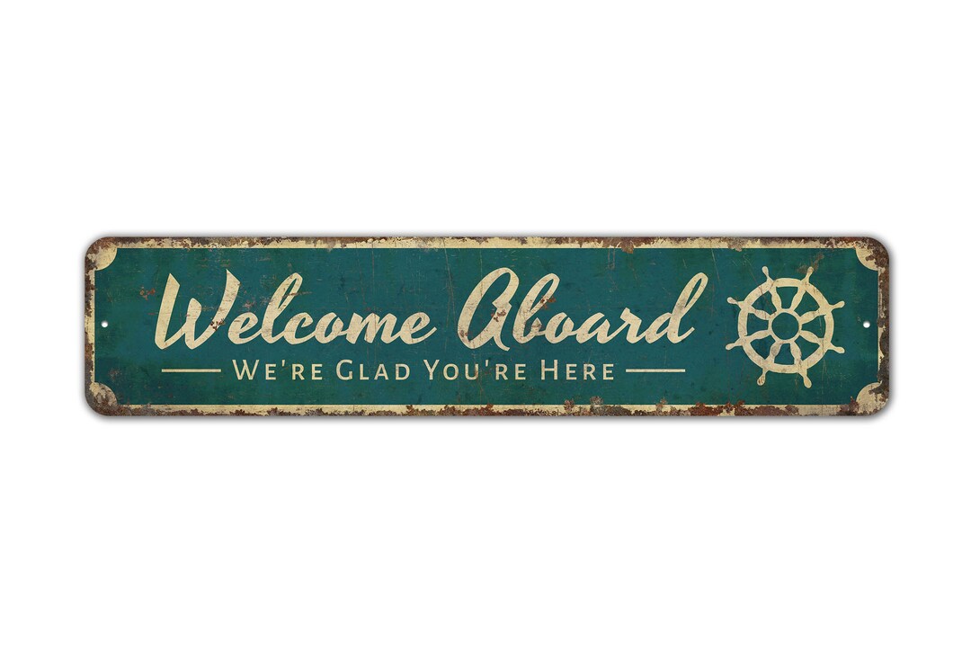 Welcome Aboard Sign - Welcome Aboard Decor - Welcome Aboard - Yacht ...