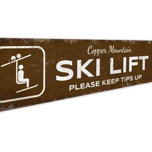 Ski Lift Sign - Ski Lift Decor - Mountain Sign - Mountain Decor ...