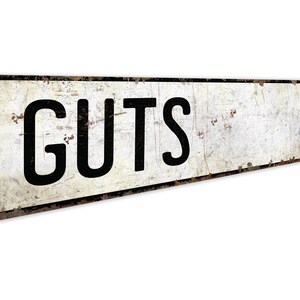 Guts Sign - Guts Decor - Custom Guts - Custom Style Sign - Custom Style ...