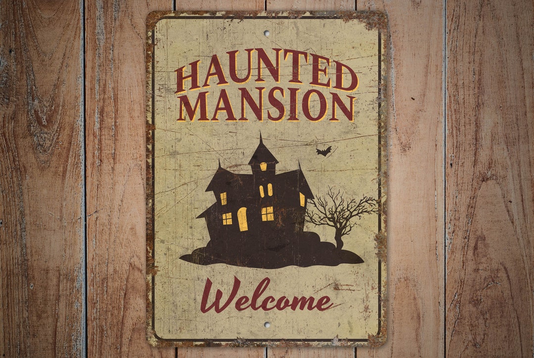 Haunted Mansion - Haunted Mansion Sign - Halloween Sign - Halloween ...