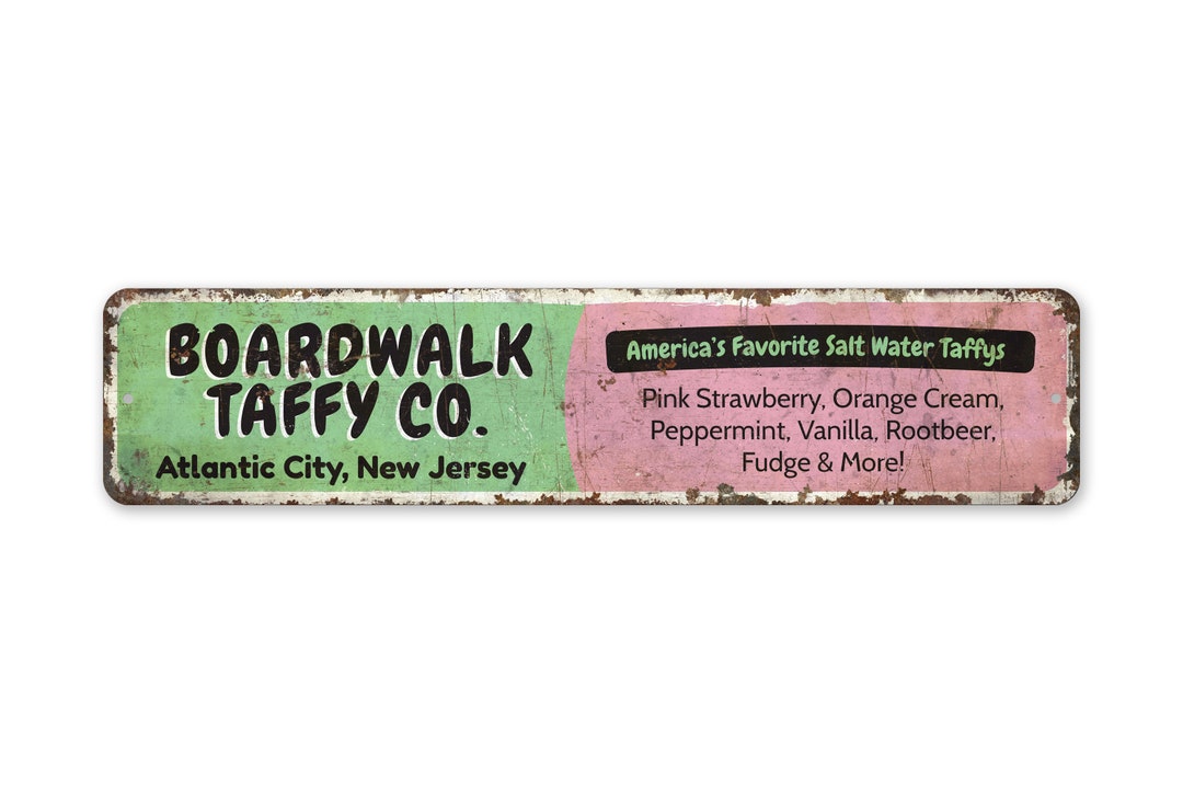 Boardwalk Taffy Sign - Salt Water Taffy - Saltwater Taffy Sign ...