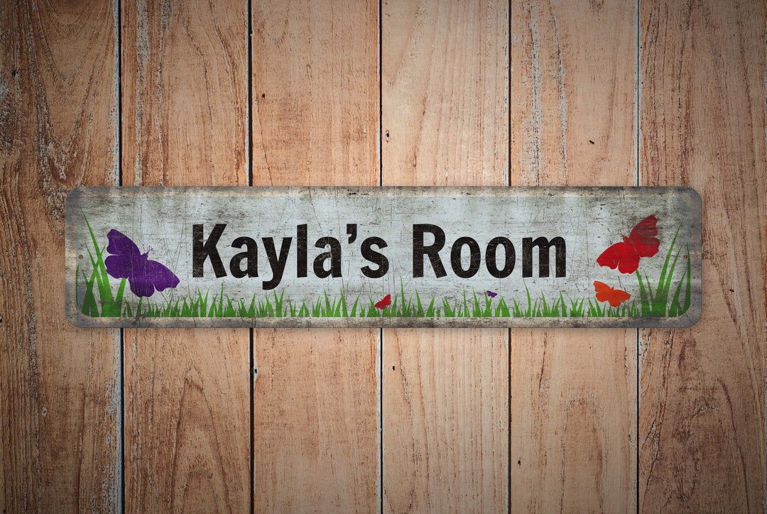 Butterfly Door Sign - Kids Butterfly Door- Personalized Sign ...