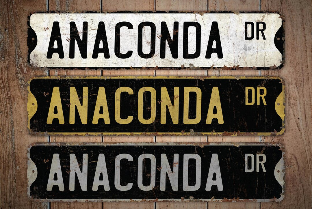 Anaconda - Anaconda Sign - Anaconda Decor - Vintage Style Sign - Custom ...