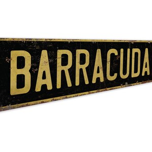 Barracuda - Barracuda Sign - Barracuda Decor - Vintage Style Sign ...