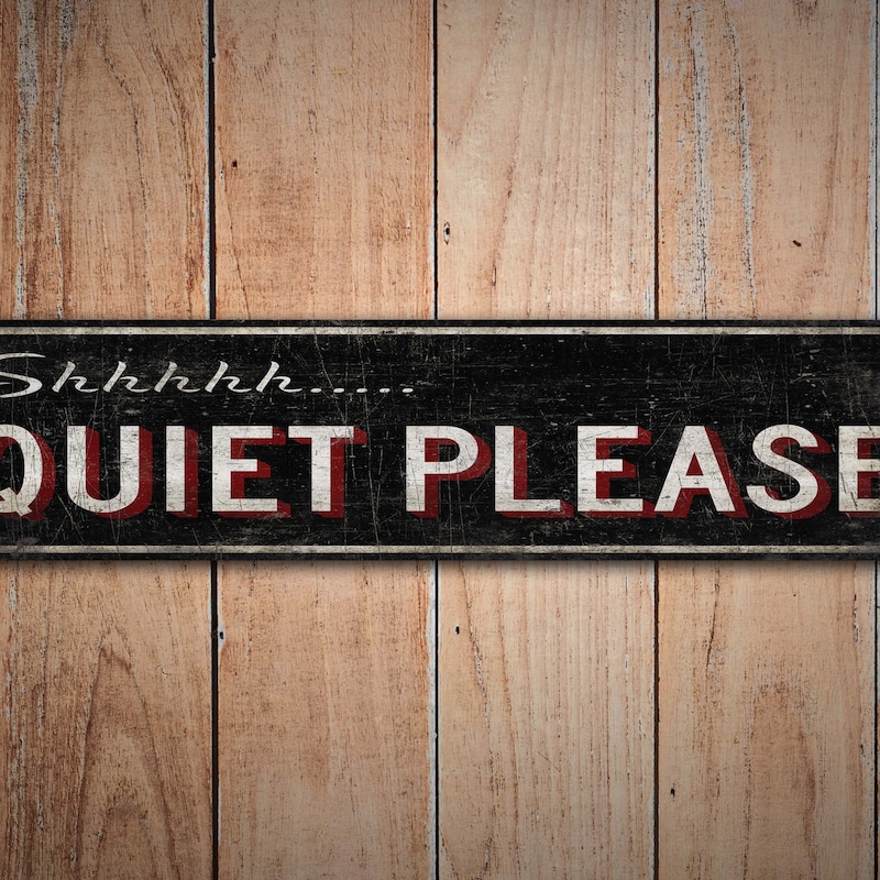 Quiet Please Sign - Etsy