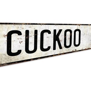 Cuckoo Cuckoo Sign Cuckoo Decor Vintage Style Sign Custom Street Sign ...