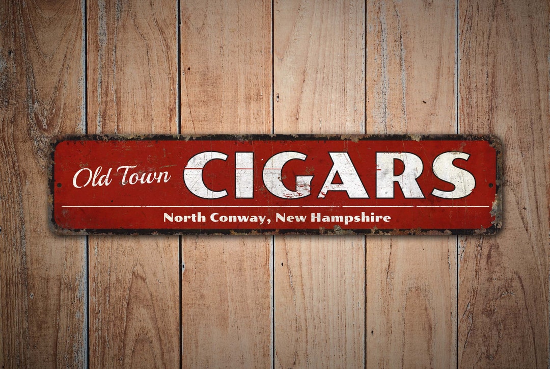 Old Town Cigars - Custom Cigars Sign - Vintage Style Sign - Cigar Shop ...