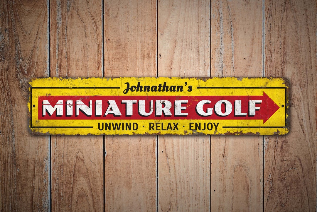 Miniature Golf - Miniature Golf Sign - Vintage Style Sign - Miniature ...