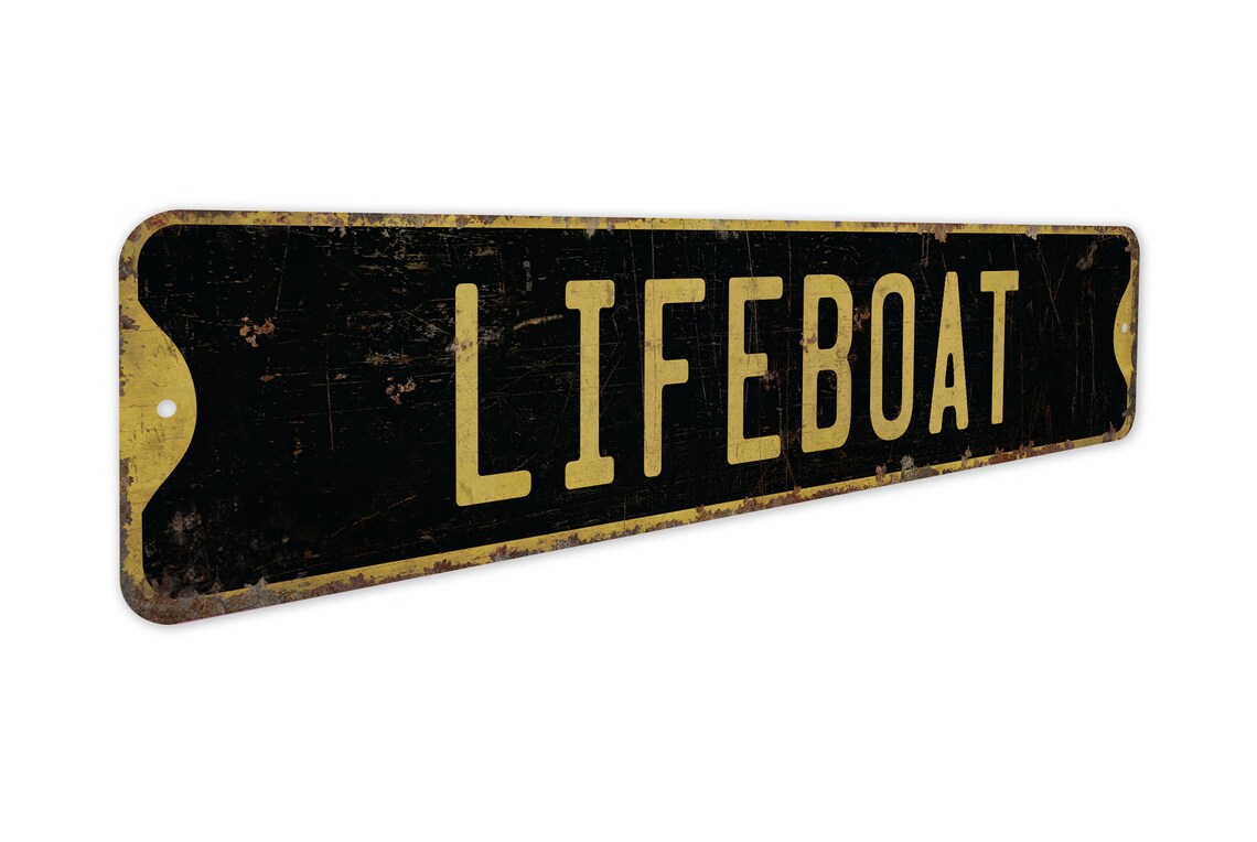 Lifeboat - Lifeboat Sign - Lifeboat Decor - Vintage Style Sign - Custom ...