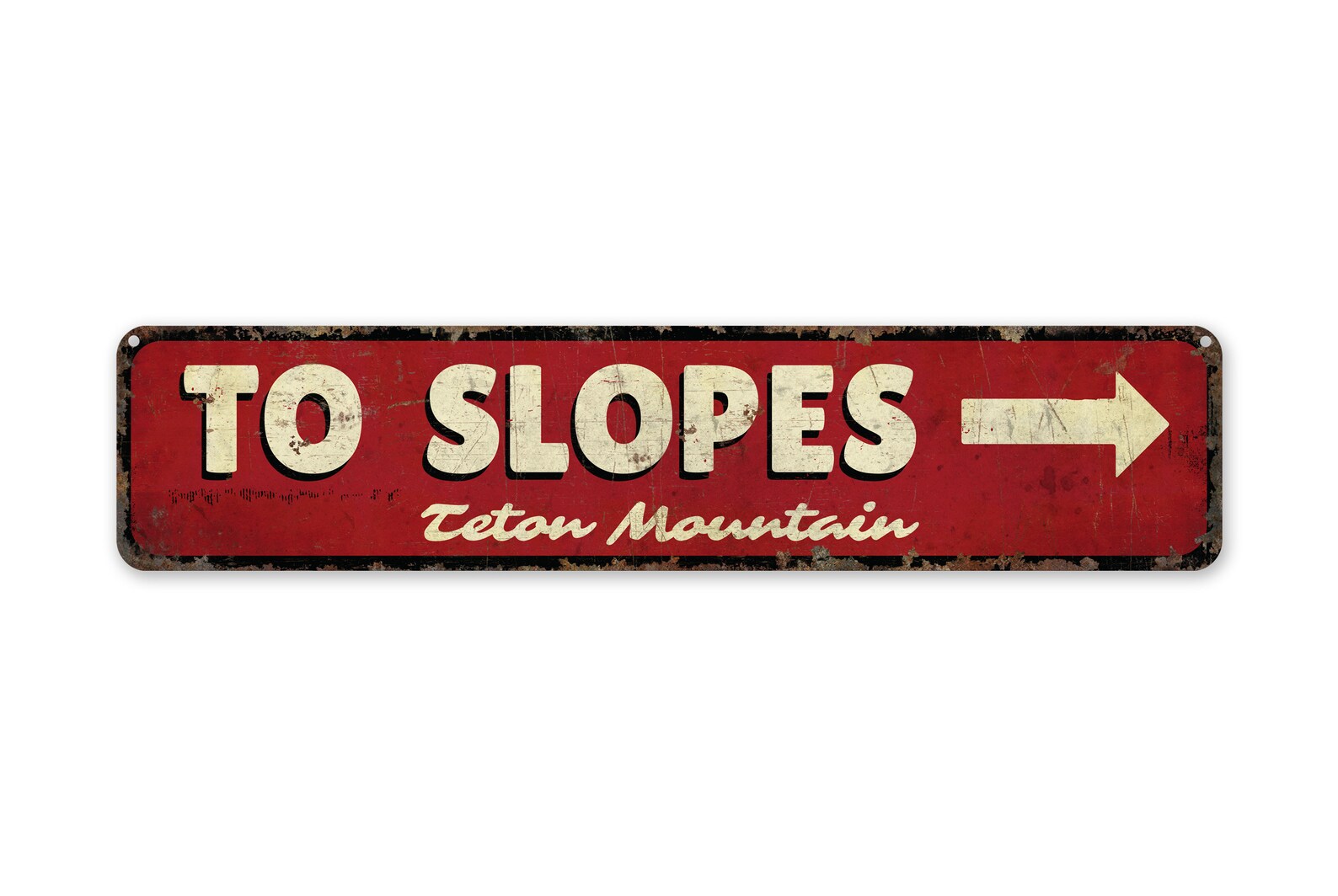 To Slopes Sign - Custom Slopes Sign - to Slopes Decor - Vintage Style ...
