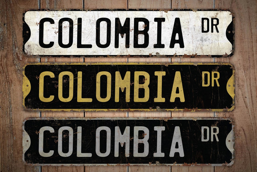 Colombia - Colombia Sign - Colombia Decor - Vintage Style Sign - Custom ...