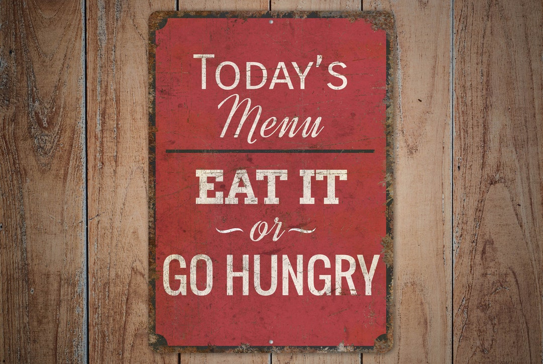 Today's Menu Sign - Kitchen Sign - Kitchen Decor - Restaurant Sign ...