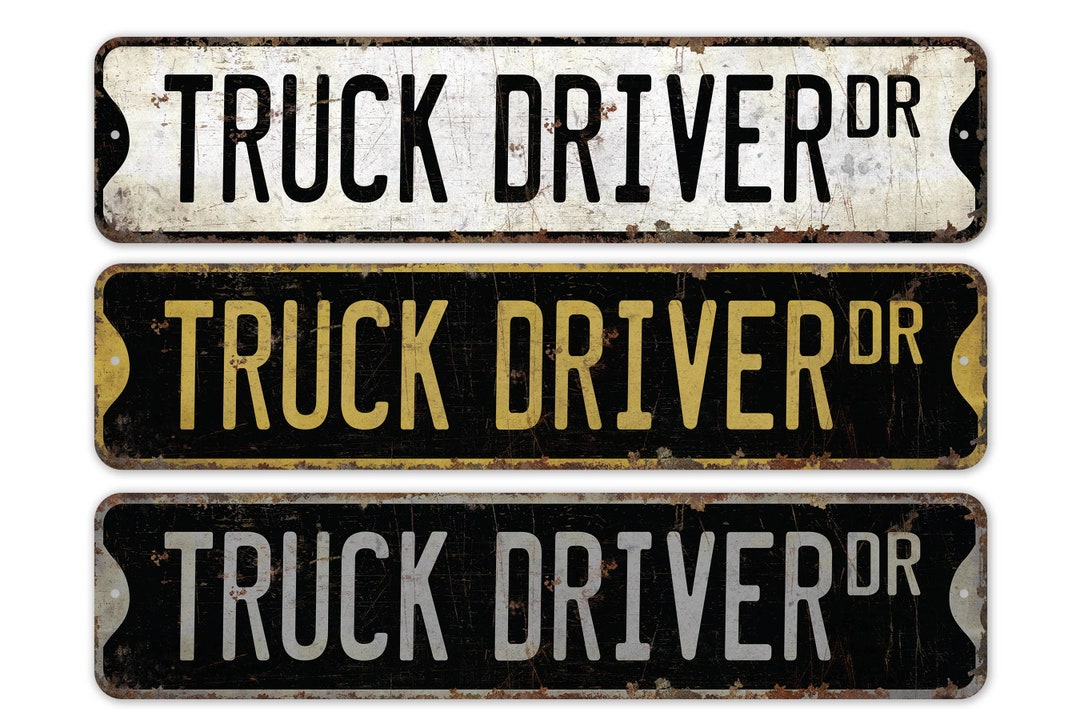 Truck Driver - Truck Driver Sign - Truck Driver Decor - Vintage Style ...