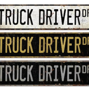 Truck Driver - Truck Driver Sign - Truck Driver Decor - Vintage Style ...