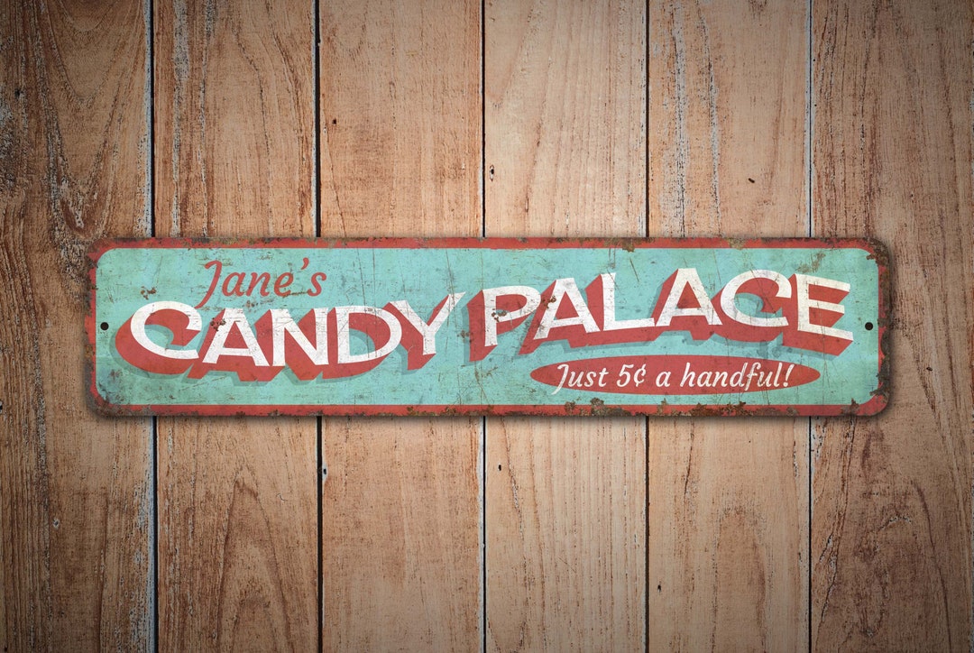 Candy Palace Sign - Candy Shop Sign - Candy Shop Decor - Vintage Style ...
