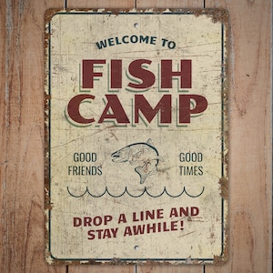 Welcome to Fish Camp - Fishing Camp Sign - Camping Lover Gift - Camp ...