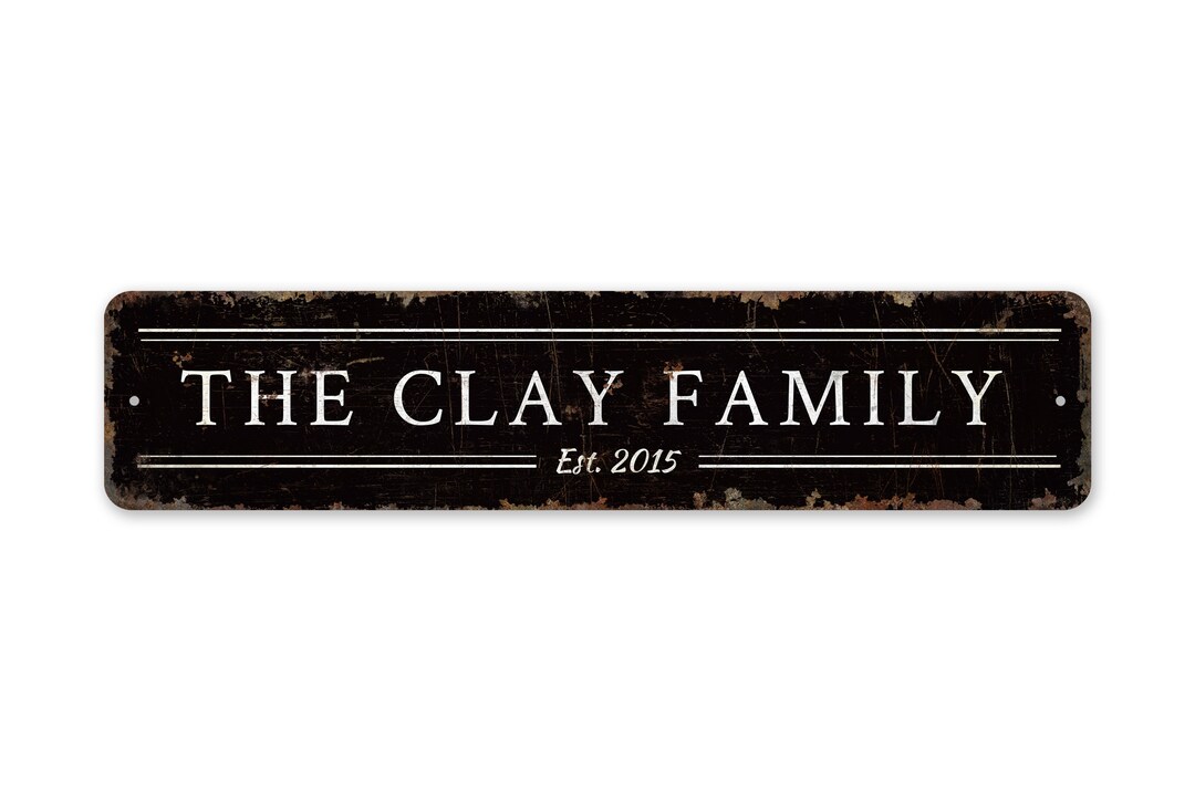 Family Establishment - Established Sign - Custom EST Date Sign - Family ...