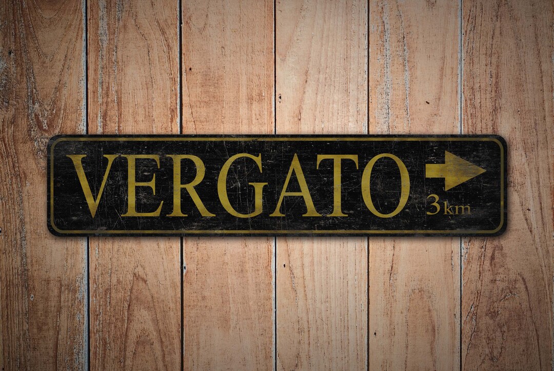 Italian City Sign - City Arrow Sign - Vintage Style Sign - City ...