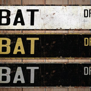 Bat - Bat Sign - Bat Decor - Vintage Style Sign - Custom Street Sign ...