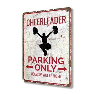 Cheerleader Parking - Cheerleader Sign - Cheerleader Gift - Car Parking ...