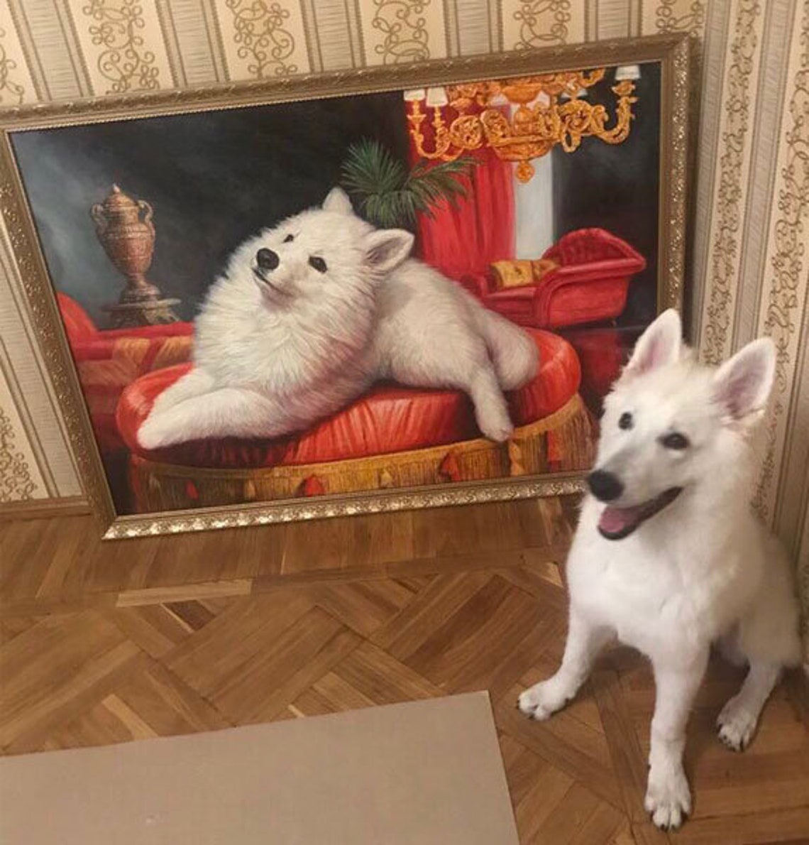 Dog Oil Portrait Pet Oil Painting Dog Artwork Costom Pet - Etsy