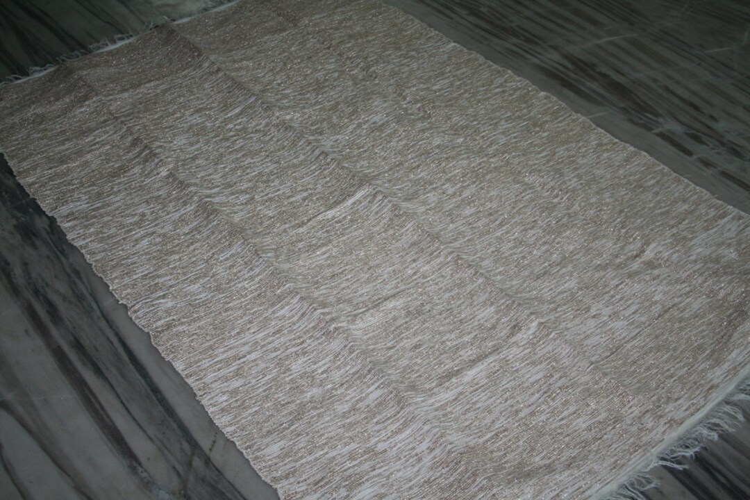 New Handmade Cotton Dari Rug Indian Rug Home Decor Floor Shimmer Chindi ...