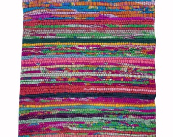 Denim Chindi Rag Rug Handwoven Indian Rug - Etsy