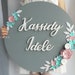 Round Nursery Sign Round Baby Name Sign Nursery Name Sign Baby Name ...