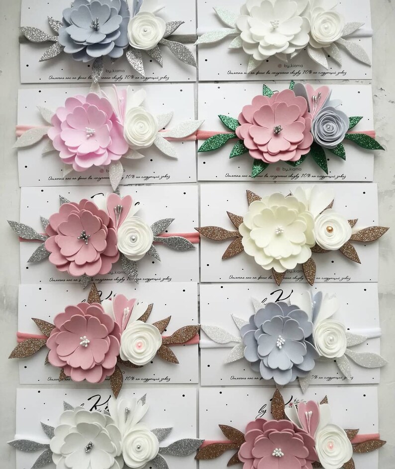 Flower Headband Pdf Printable Template for Hand Cutting DIY - Etsy