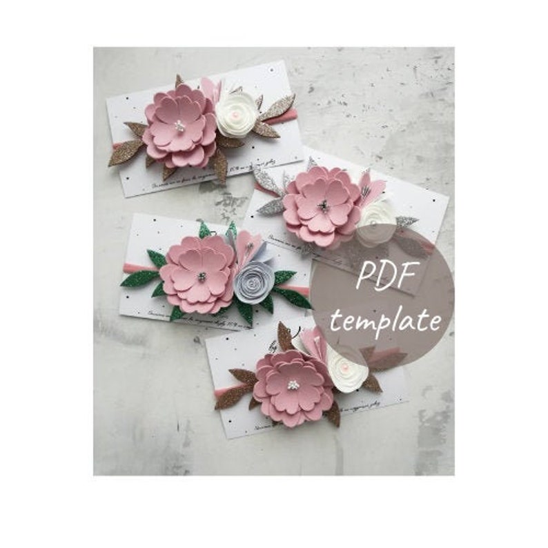 Flower Headband Pdf Printable Template for Hand Cutting DIY Floral ...