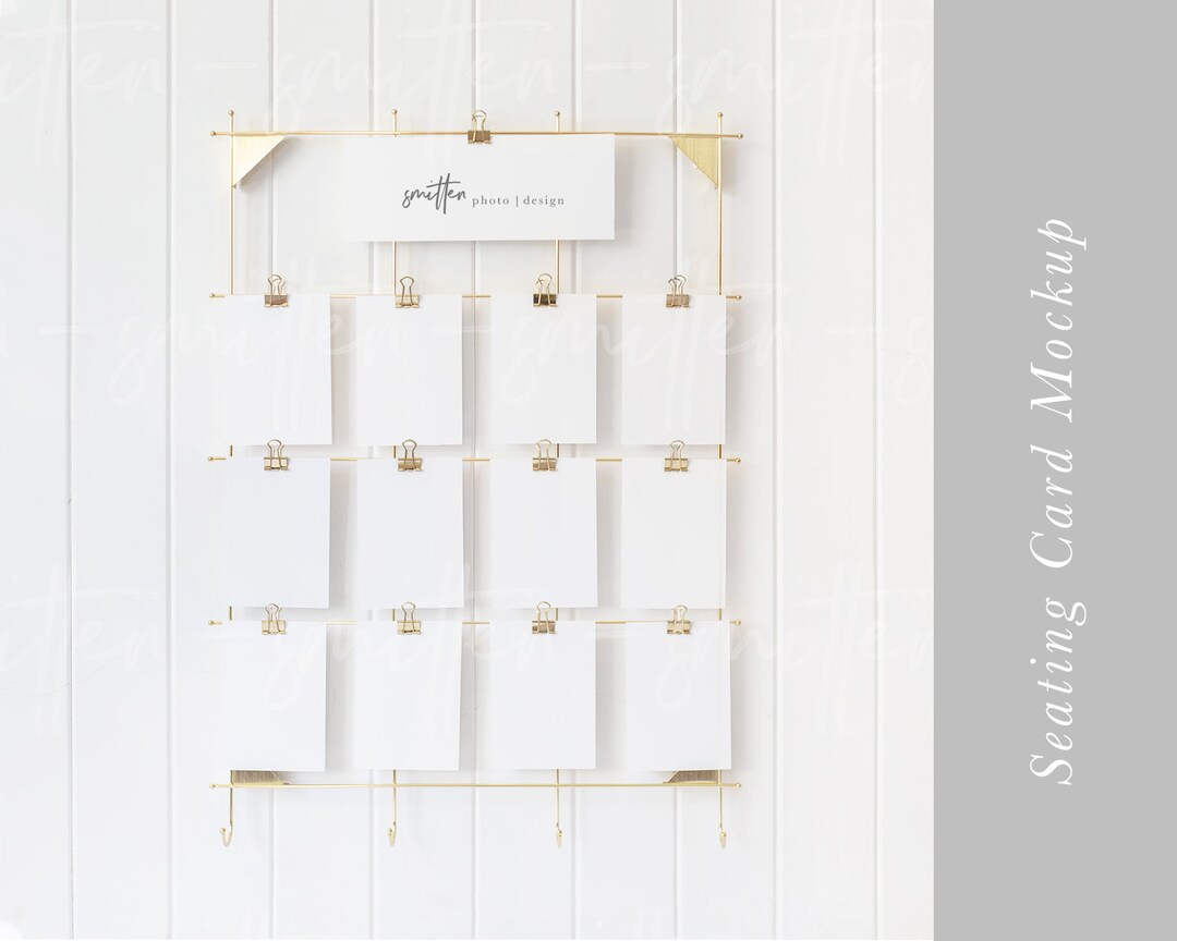 Styled Stock Photography, Gold Frame Seating Card Mockup, Wedding ...