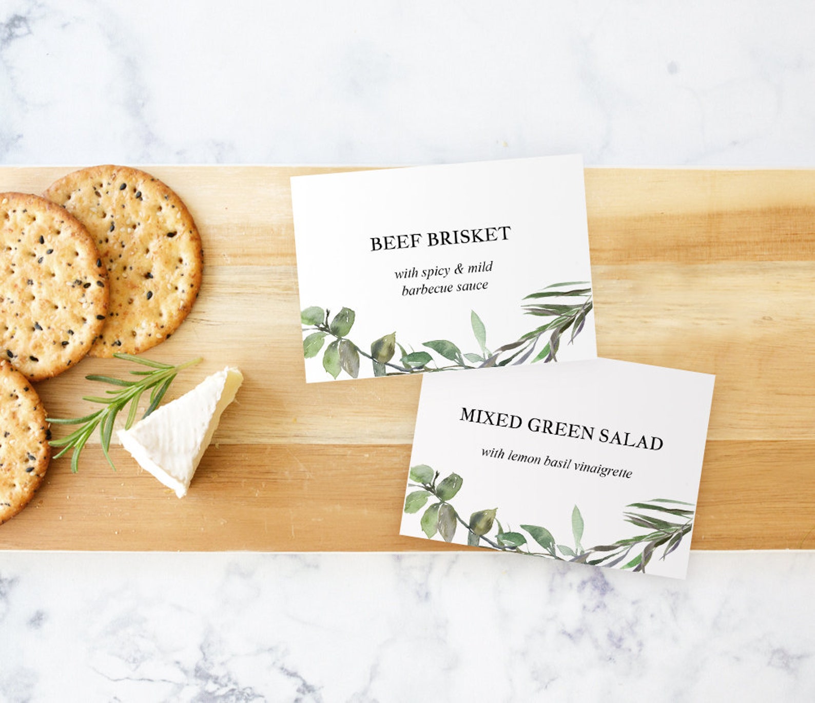 Greenery Buffet Label Template Printable Buffet Food Sign | Etsy Canada