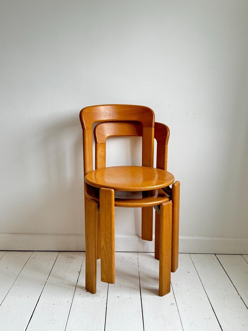Mid Century Bruno Rey Chairs X 2 - Etsy UK