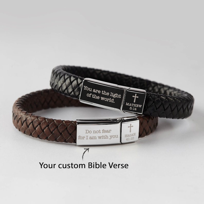 Christian Bracelet, Bible Quote Bracelet, Christian Gift for Men ...
