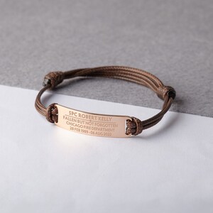 Fallen Soldier Bracelet, Bracelets, Military Memorial Bracelet ...