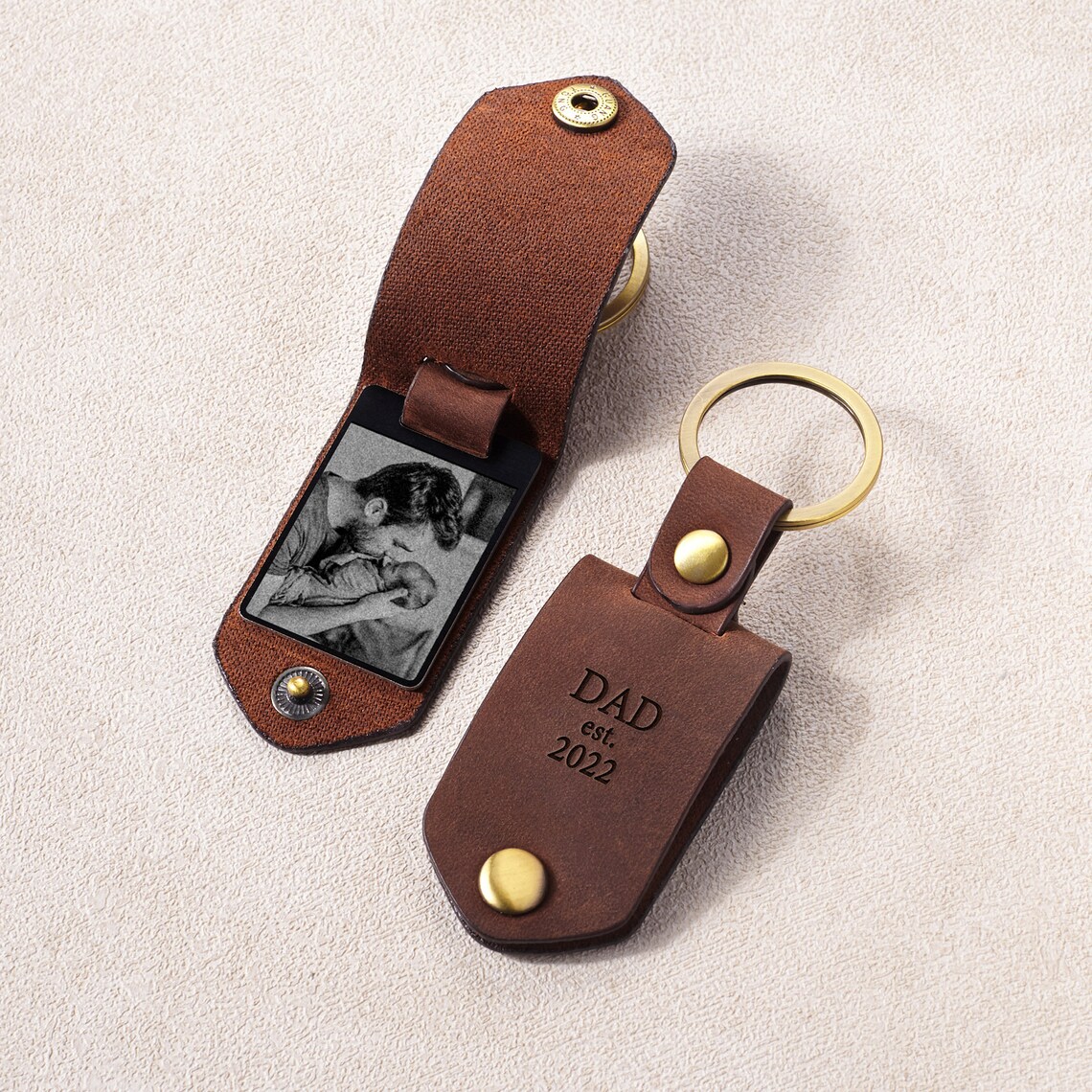 New Dad Keychain From Wife Baby Photo Keychain Keepsake Gift - Etsy