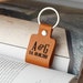 Leather Keychain Monogram Custom Keychain for Mens Couple - Etsy