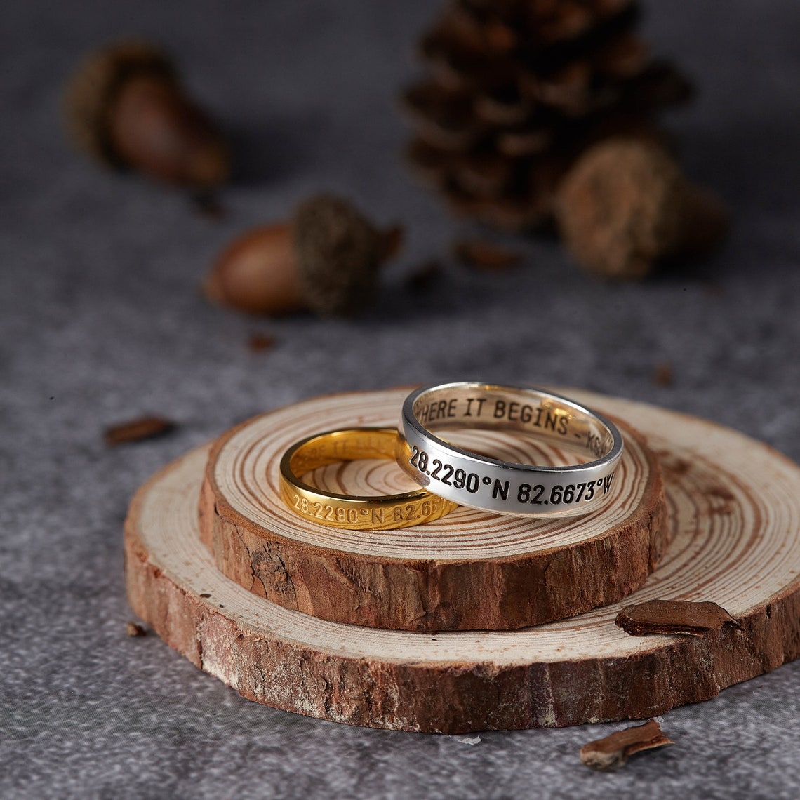 Couple Ring Silver Long Distance Boyfriend Gift Boyfriend - Etsy