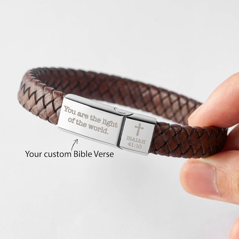 Christian Bracelet, Bible Quote Bracelet, Christian Gift for Men ...