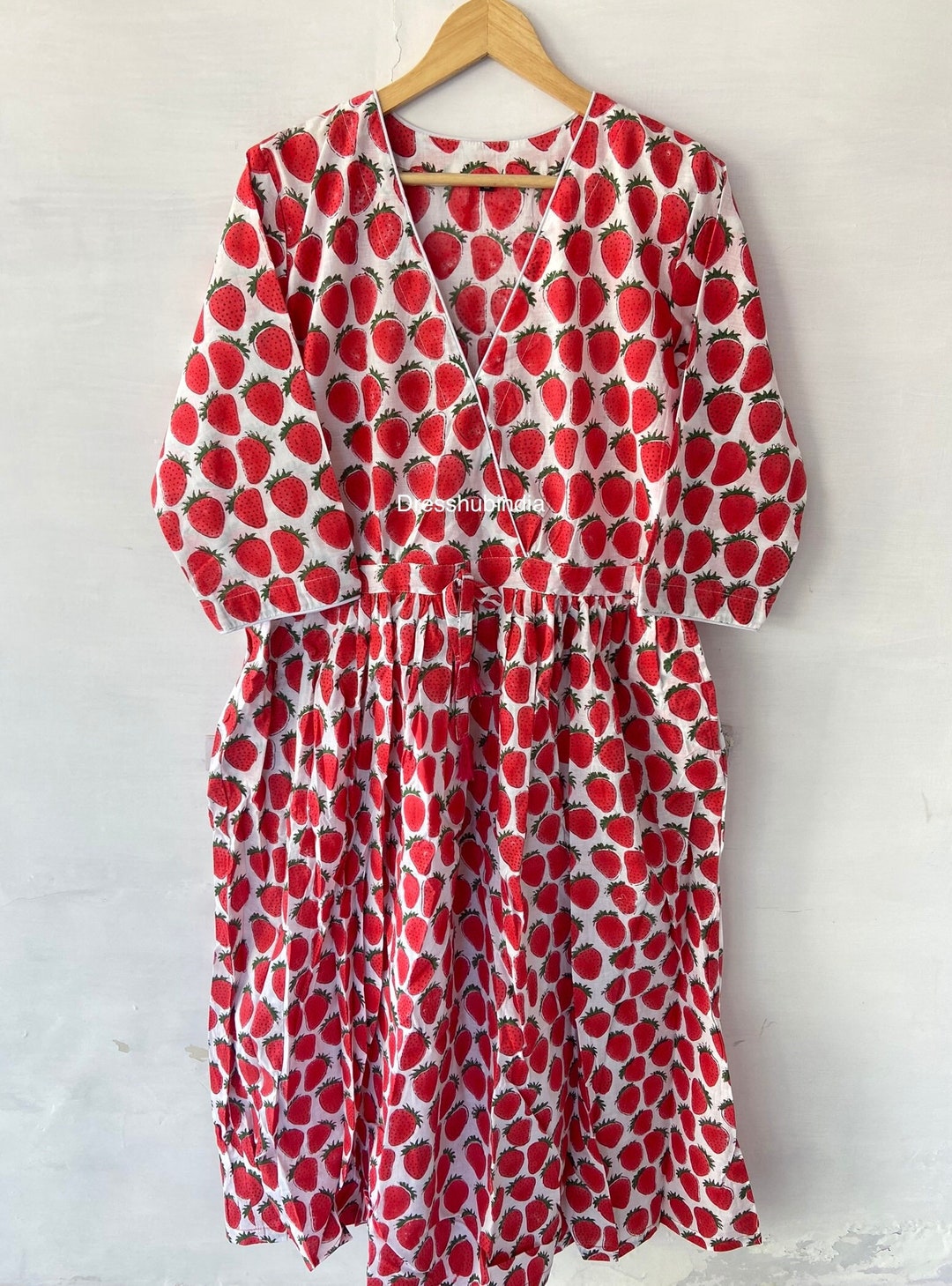 Handmade Cotton Dress, Skater Dresses, Block Print Dress, Long Dress ...
