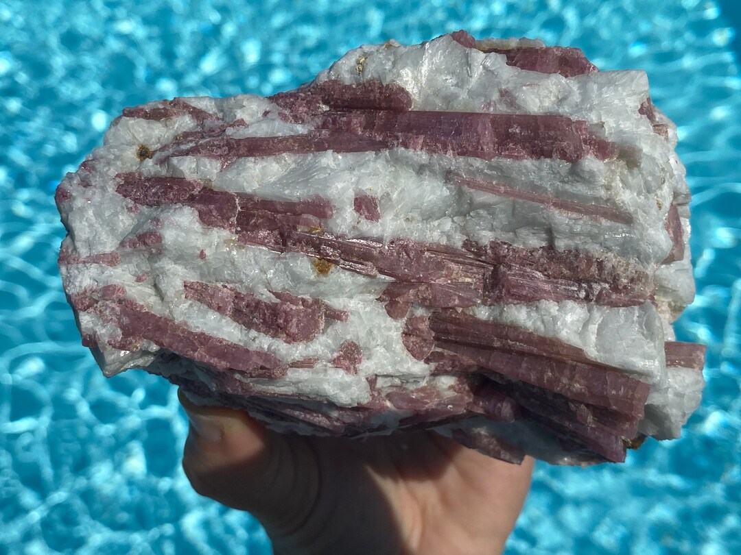 Rare COLLECTORS CRYSTAL Specimen * Pink Tourmaline in Icy Blue ...