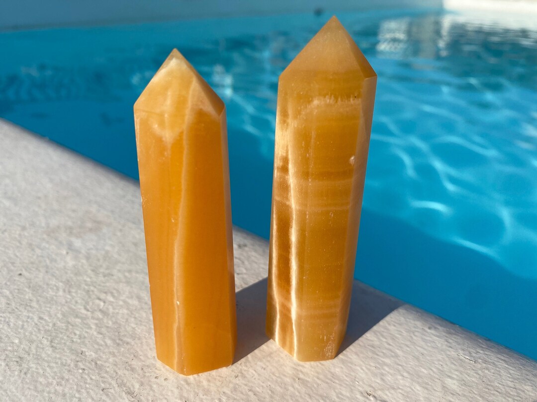 Bright Orange Calcite Towers * Juicy Orange Creamsicle Calcite Points ...