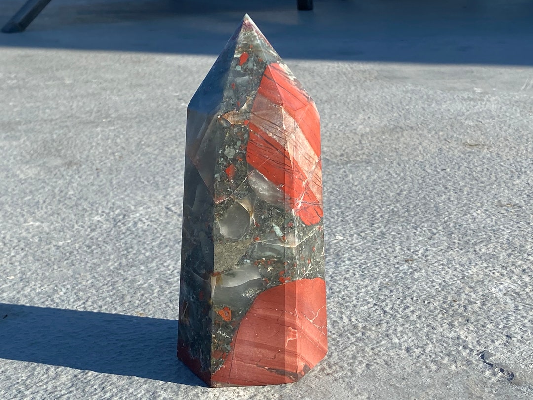 HUGE African Bloodstone Jasper Tower * HIGH QUALITY Complex African ...