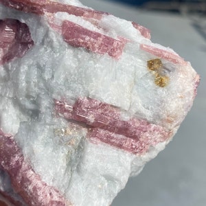 Rare COLLECTORS CRYSTAL Specimen * Pink Tourmaline in Icy Blue ...