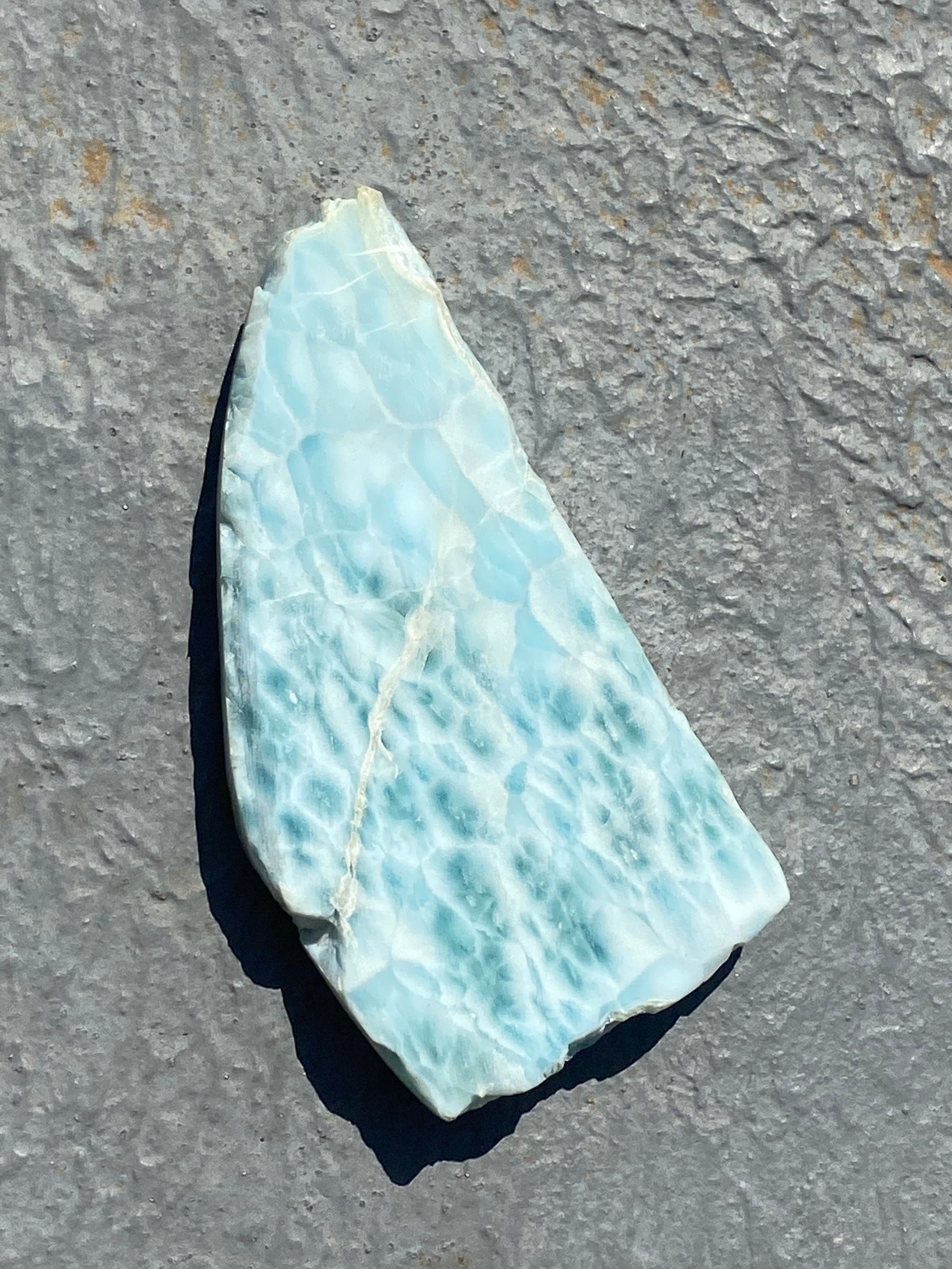 BEAUTIFUL Large Larimar Slab * High Quality Larimar RAW Low Matrix ...